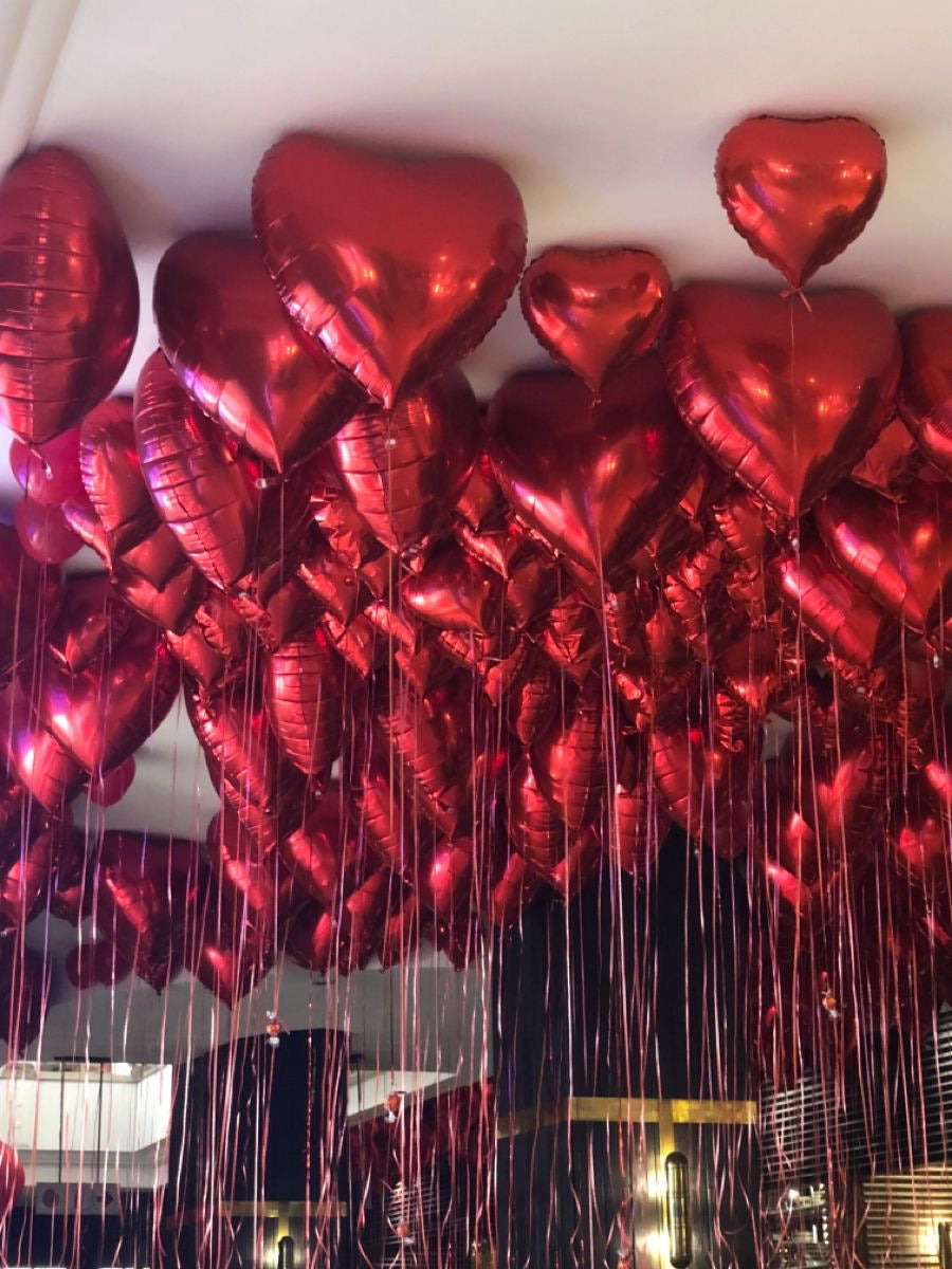 75 Ceiling heart foils – Balloons On The Go