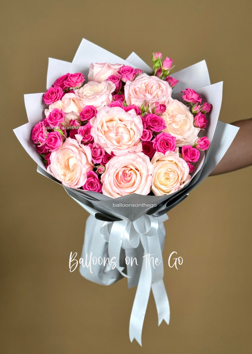 Juicy Pink Flower Bouquet – Balloons On The Go