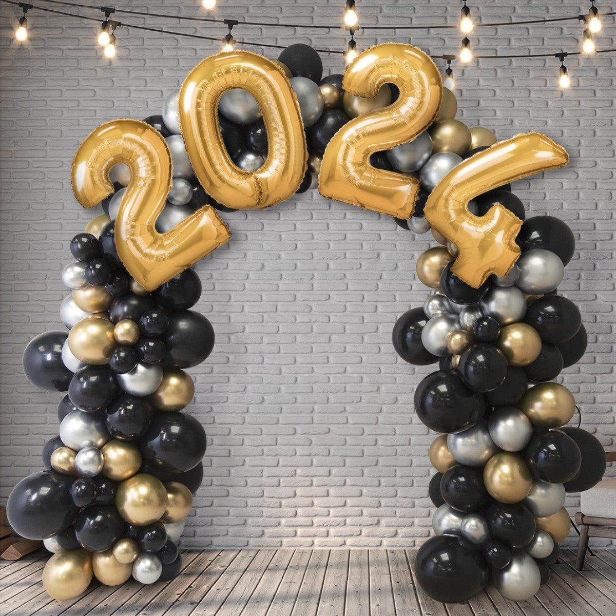 New Year Arch 2024- Gold – Balloons On The Go