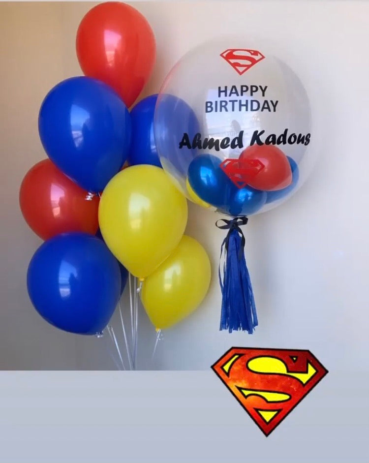 Customized Superman bubble balloon – Balloons On The Go